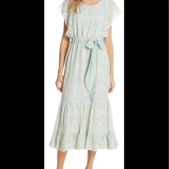 Love Sam | Dresses | Love Sam Tallulah Mint Green Eyelet Maxi Dress ...